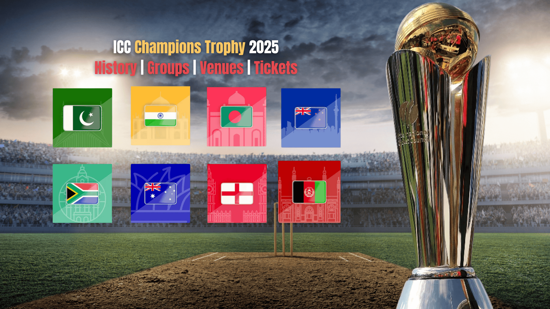 About ICC Champions Trophy 2025| History | Groups | Venues and Tickets
