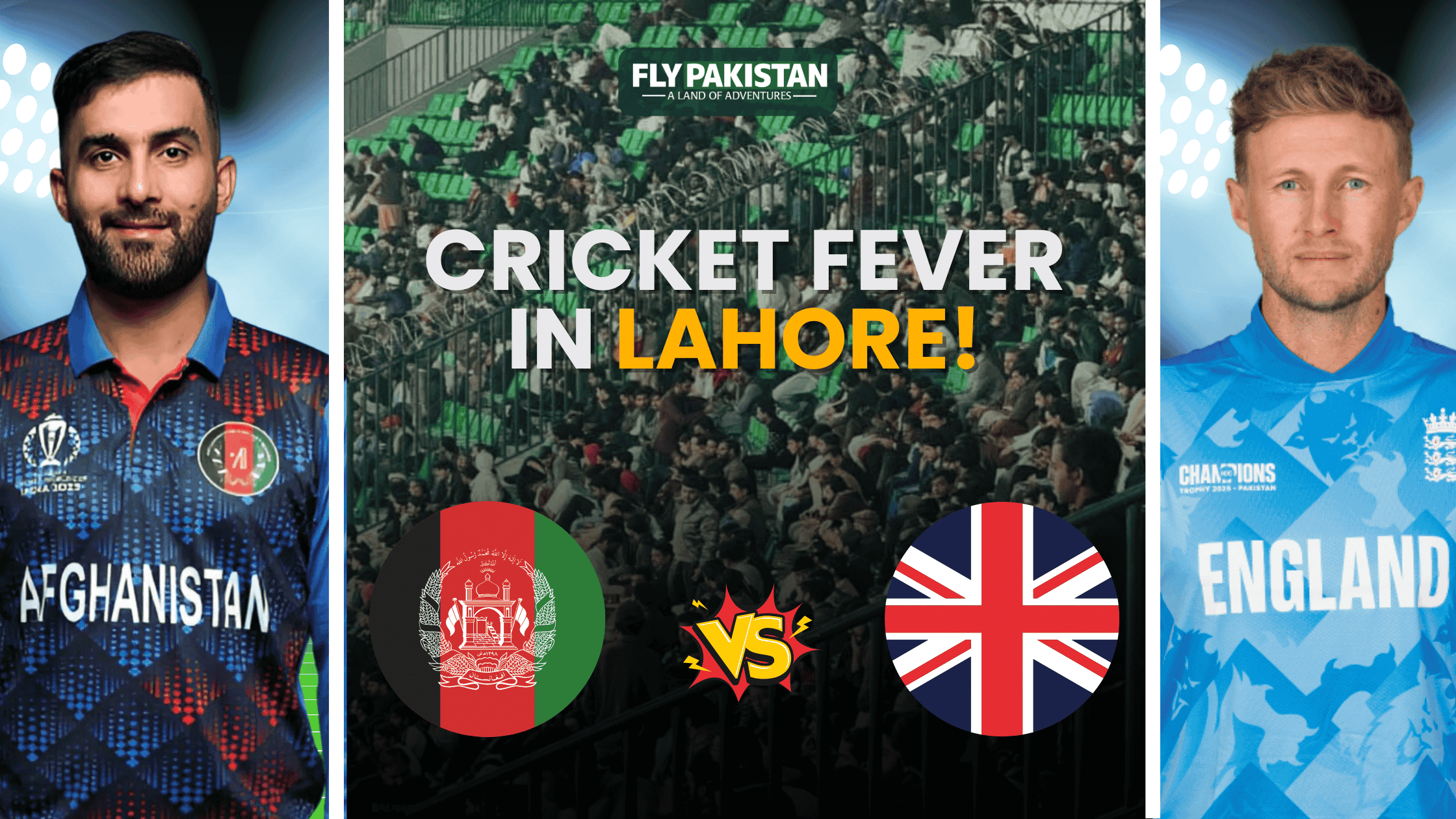 English vs Afghanistan | ICC Champions Trophy 2025 - Match in Lahore